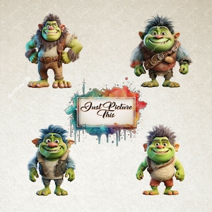 Troll Clipart Cartoon Trolls Graphics for Children Fairy Tale Ogres ...