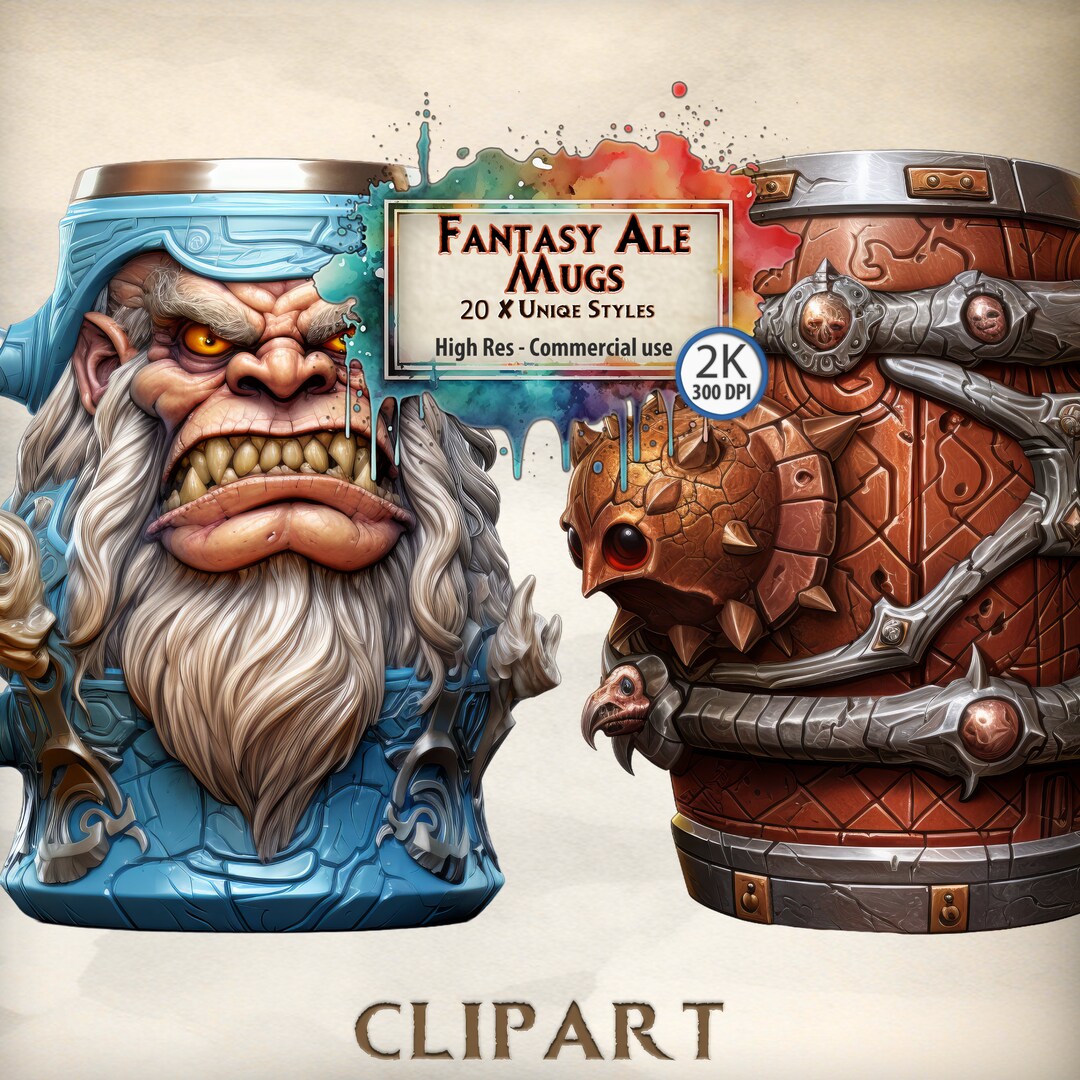 Ale Mug Clipart Fantasy Tankard Graphic Design Elements Beer Stein ...