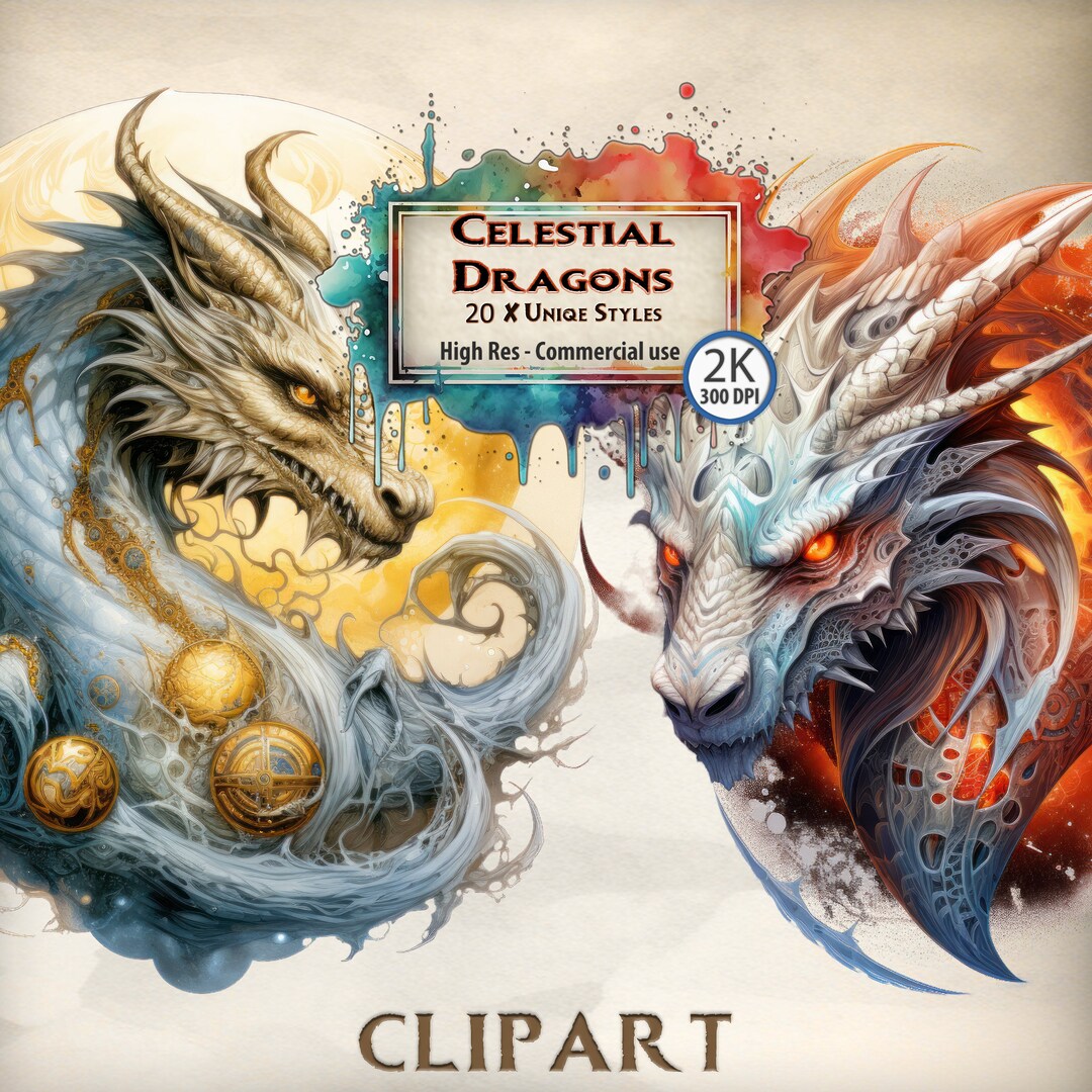 Celestial Dragon Clipart Stars Universe Fantasy Mythical Creature ...