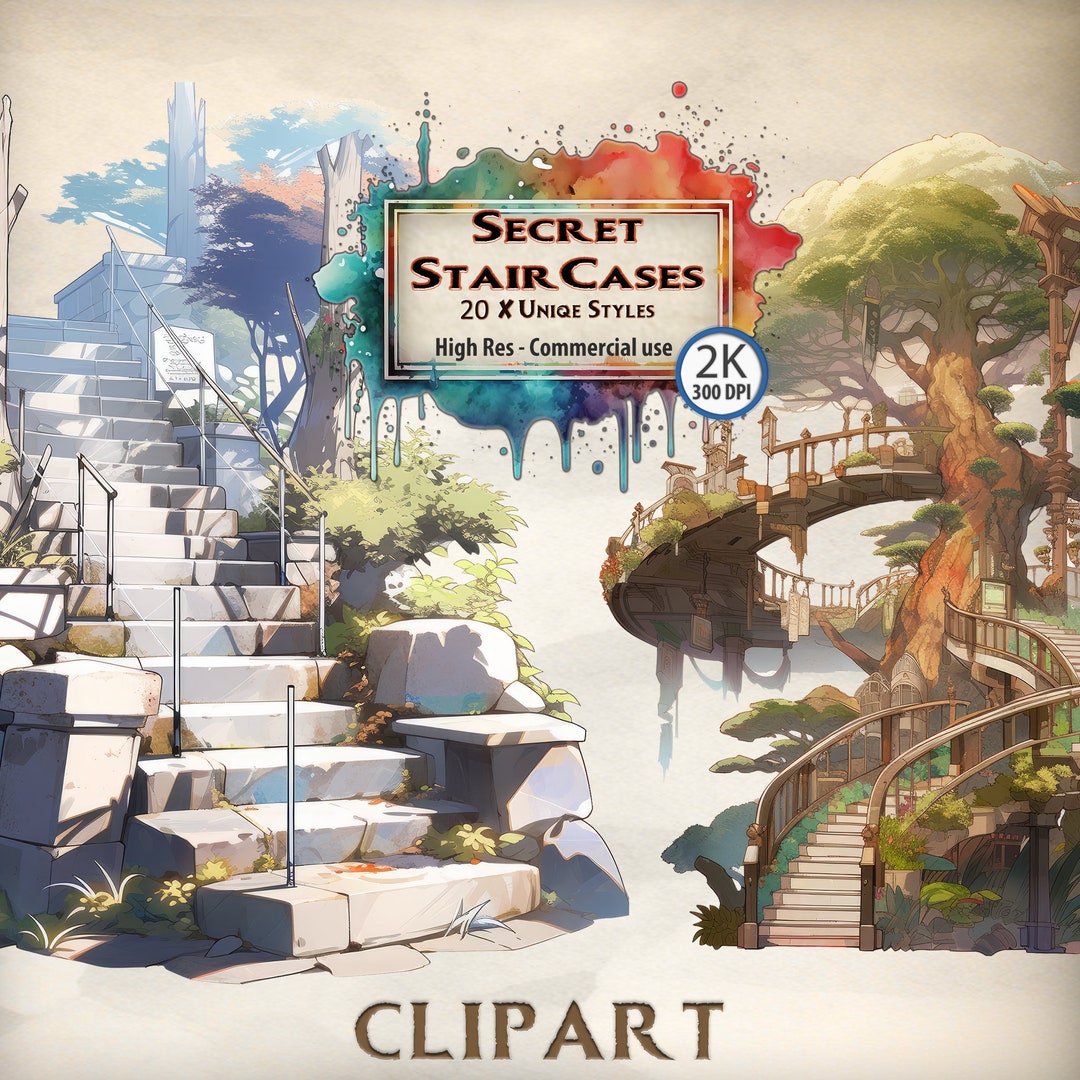 Staircase Clipart Stairs Graphics Japanese Anime Cartoon Style Climb ...