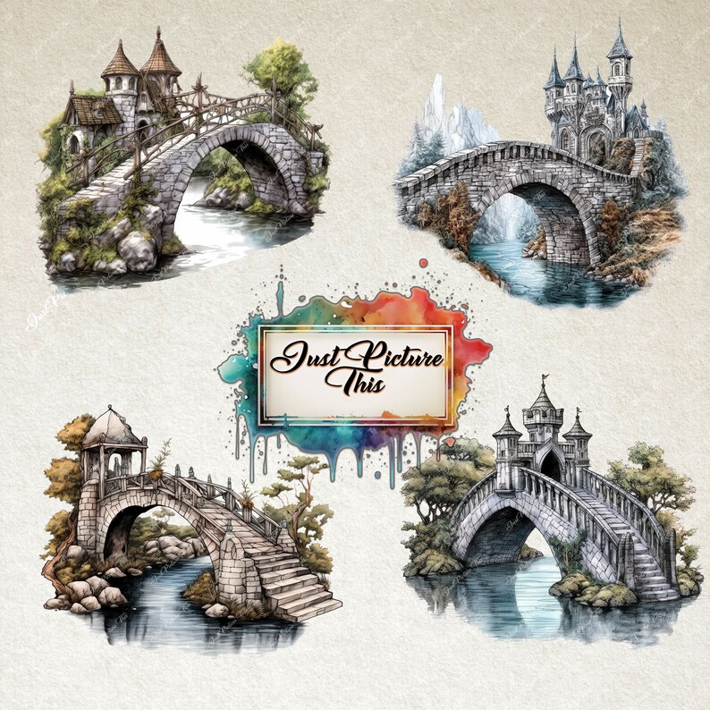 Bridge Clipart Fantasy Bridges Clipart Bundle Medieval Style - Etsy UK