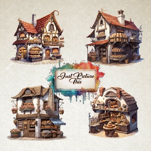 Baker Clipart Fantasy Bakers Shop Fairy Tale Baking Enchanted Desserts ...