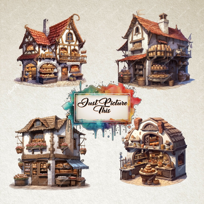Baker Clipart Fantasy Bakers Shop Fairy Tale Baking Enchanted - Etsy