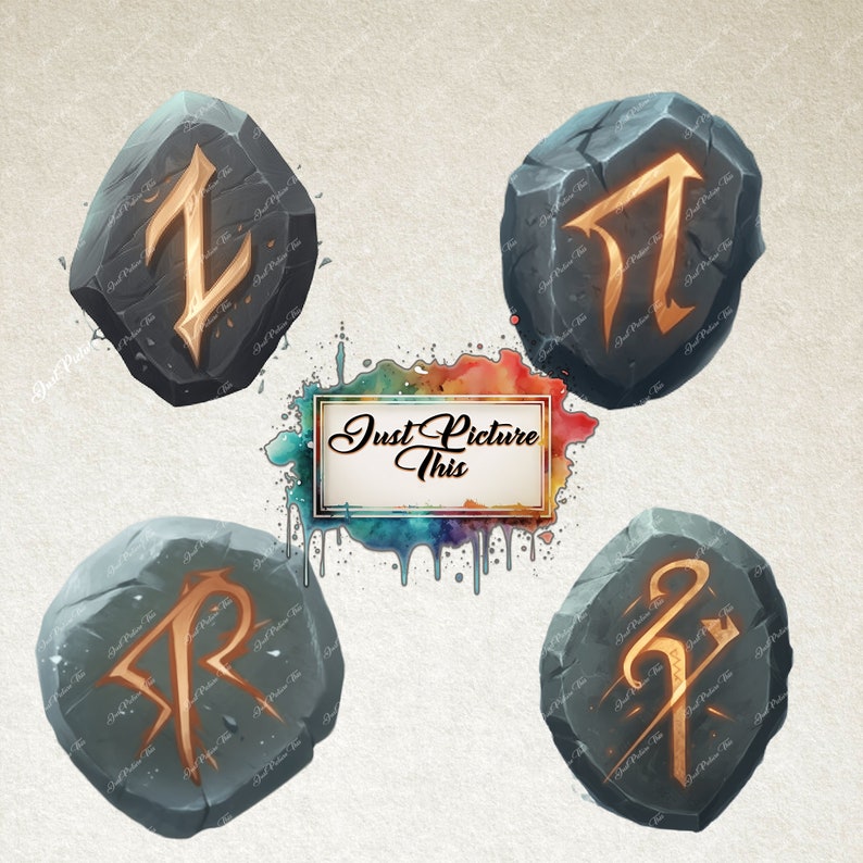 Magic Runes Clipart: Viking & Dwarf Symbols (PNG Digital Download) - Etsy