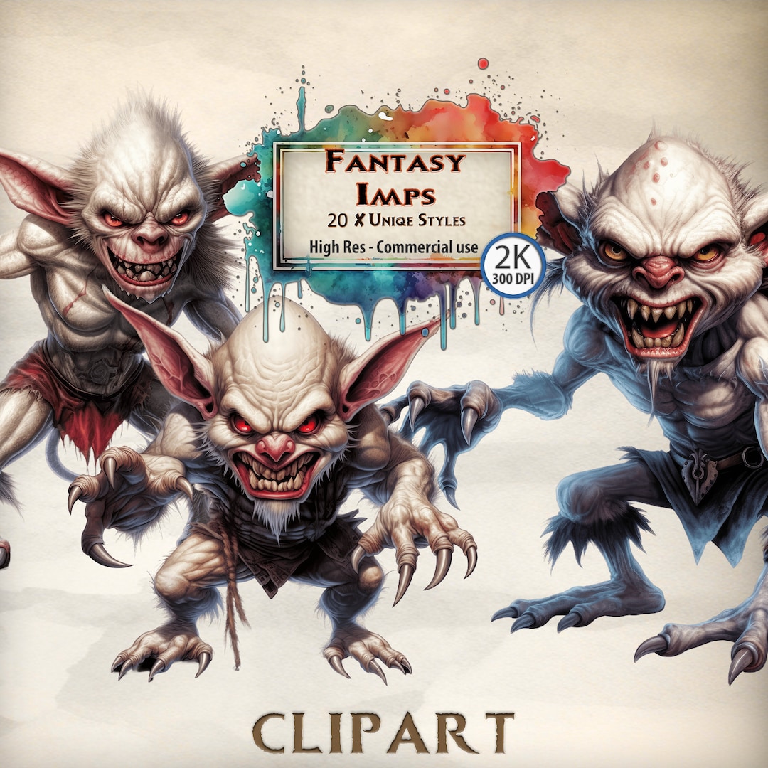 Imp Clipart Evil Horror Sprite Small Creature Playful Mischief ...