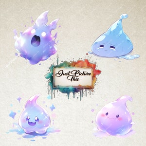 Anime Wisp Clipart: Fantasy Cartoon PNG Graphics (digital Download) - Etsy