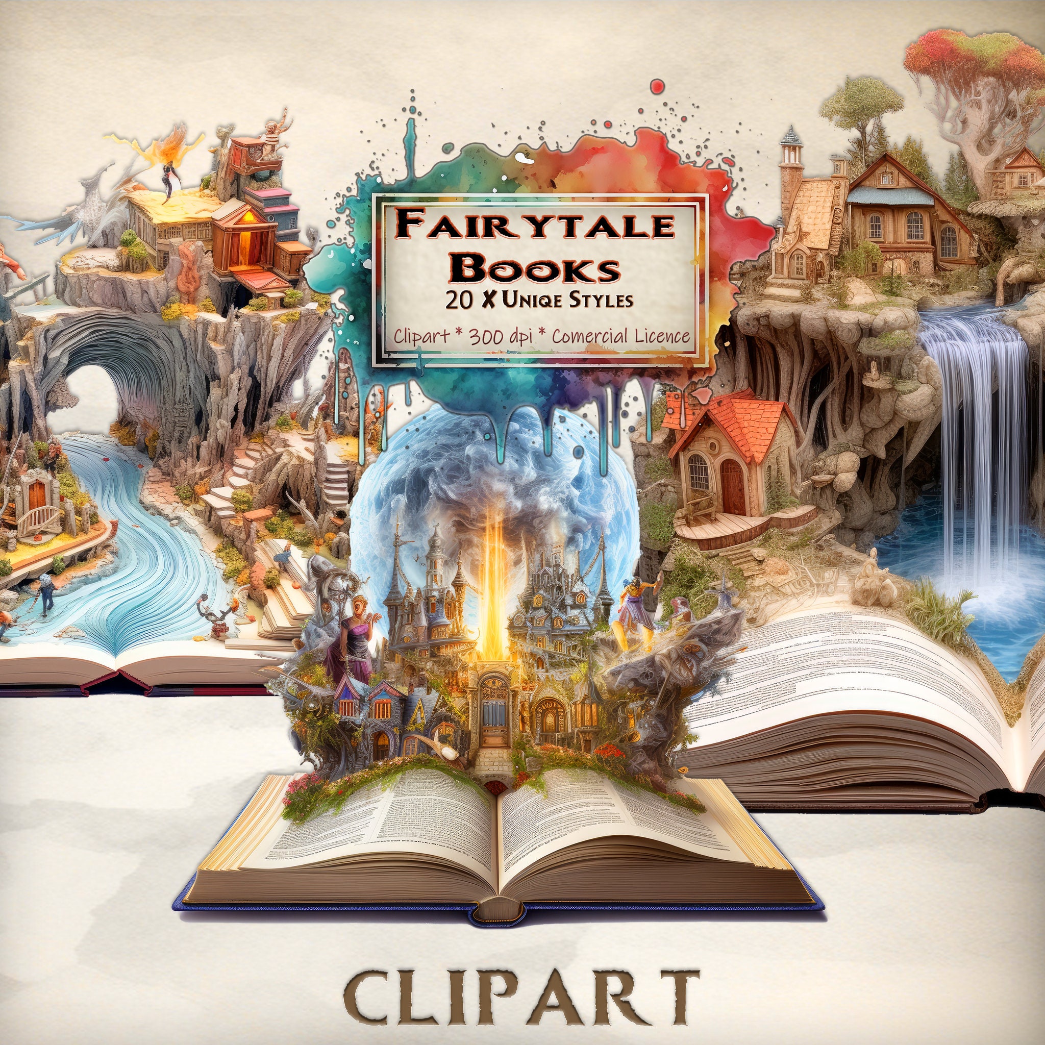 Fairytale Book Clipart Magical Fairytale Land Clipart Bundle - Etsy Canada
