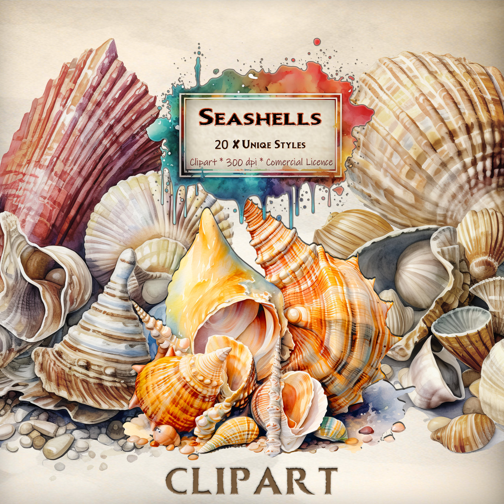 Seashell Clipart Shell Clipart Bundle Rare Spiral Crafts Wall - Etsy Canada