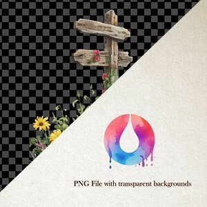 Sign Post Clipart Floral Signs Flower Graphics Wild Flowers Nature ...