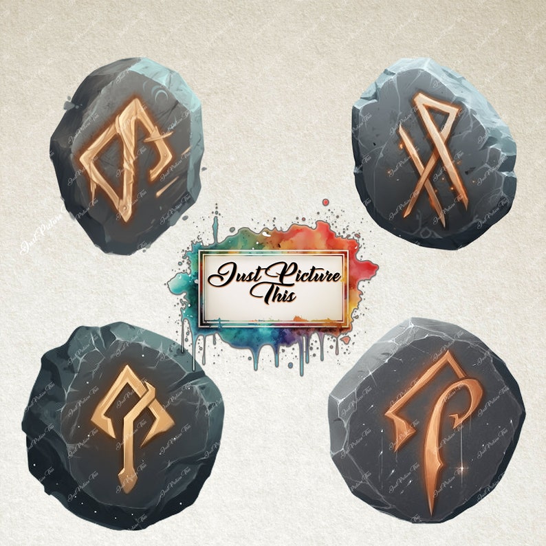 Magic Runes Clipart Viking Symbols Dwarf Rune Illustrations - Etsy