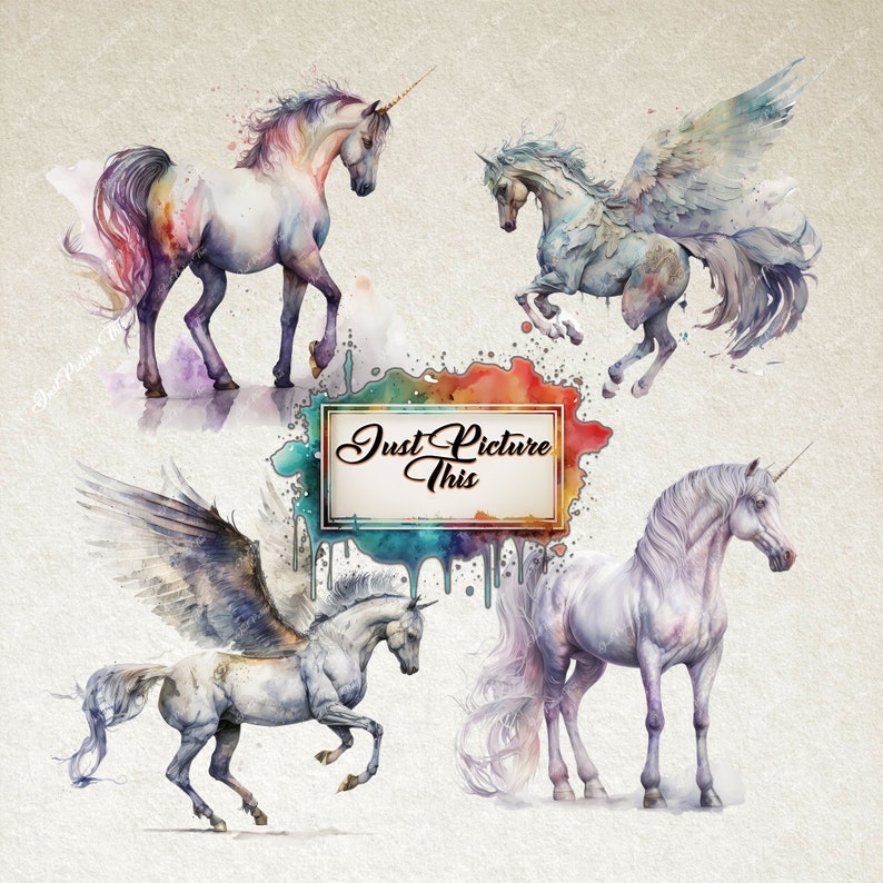 Unicorn Clipart Unicorn Head Clipart Bundle Rainbow Unicorn - Etsy