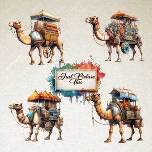 Camel Howdah Clipart: Ancient Egypt & India Theme (PNG Digital Download ...
