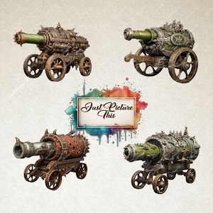 Fantasy Cannon Clipart RPG Game Weapon Graphics Artillery Role-playing ...