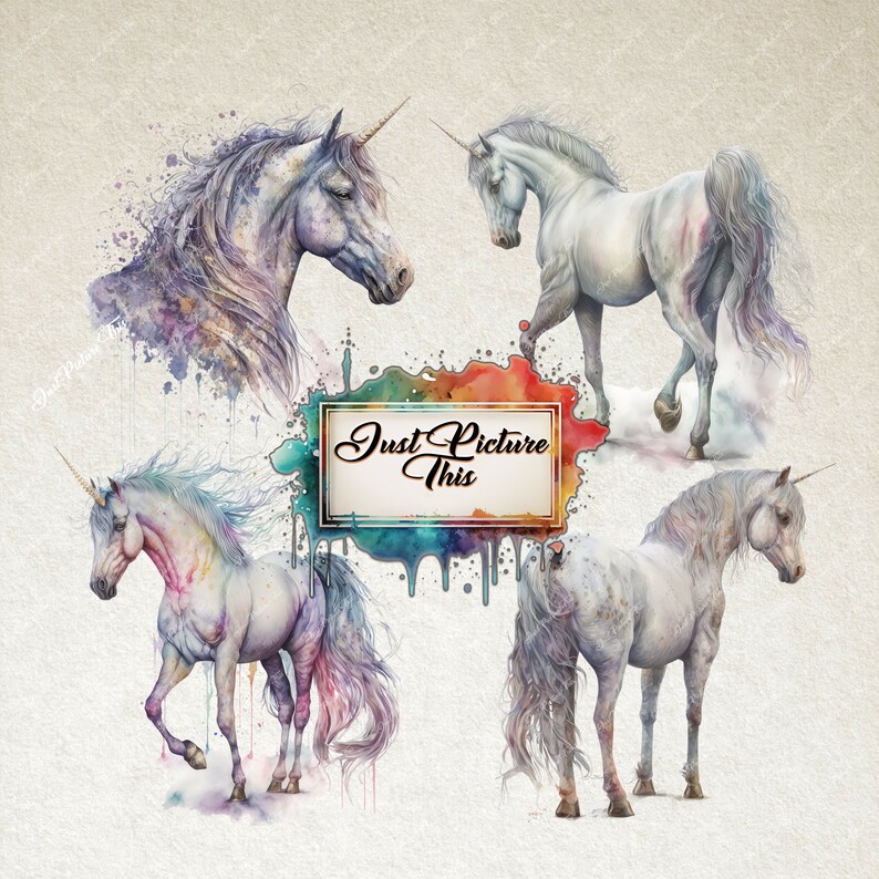 Unicorn Clipart Unicorn Head Clipart Bundle Rainbow Unicorn - Etsy