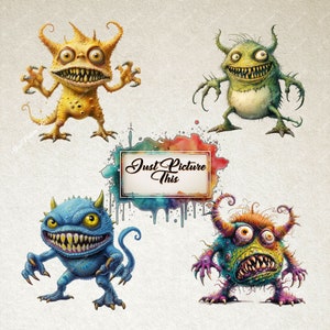 Children's Monsters Clipart Bundle: Fun & Friendly Monster ...