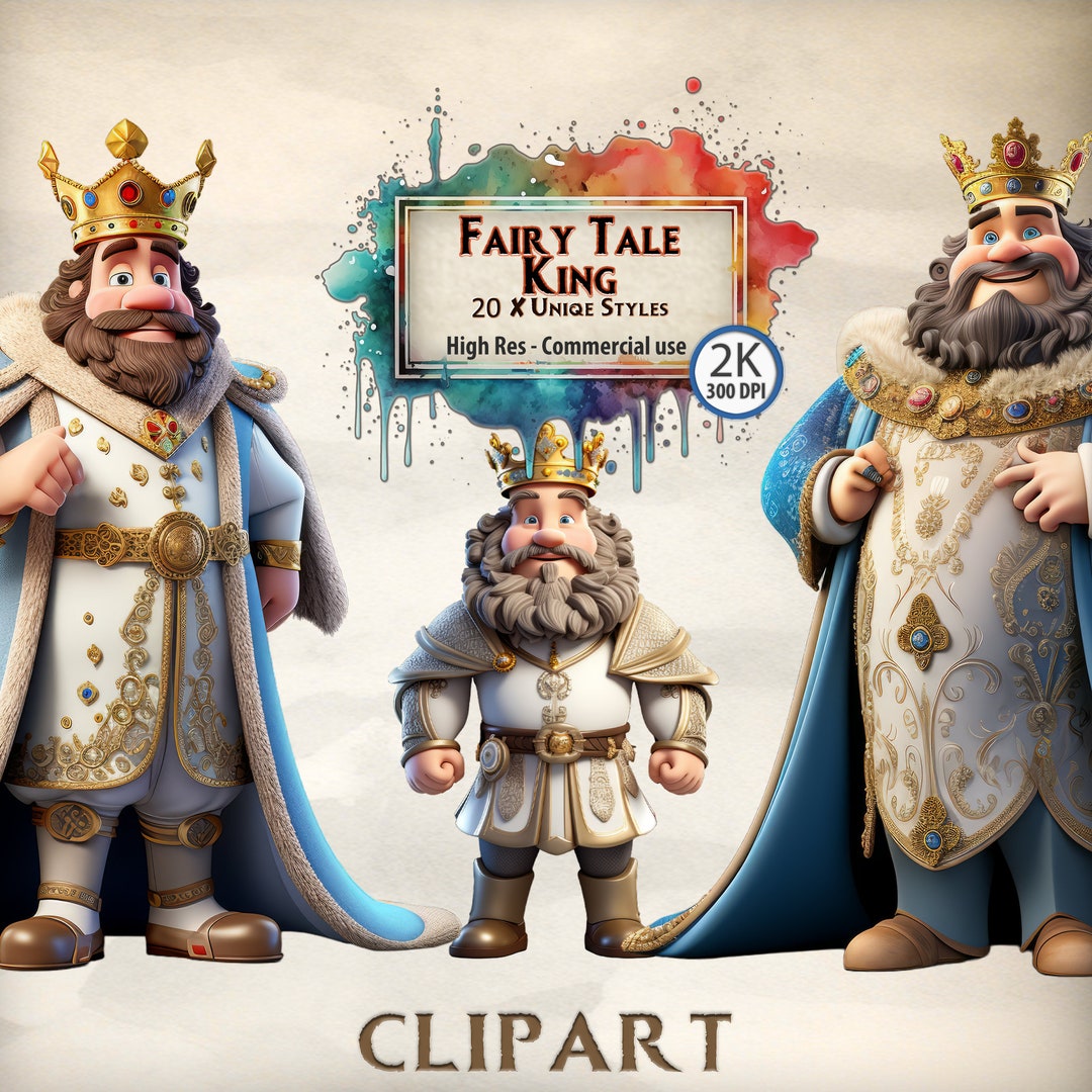 King Clipart Fairy Tale King Graphics Cartoon PNG Children's Graphics ...