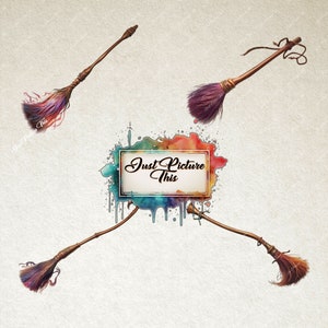 Magic Broom Clipart: Flying Magical Broom Templates - Witches Broom ...