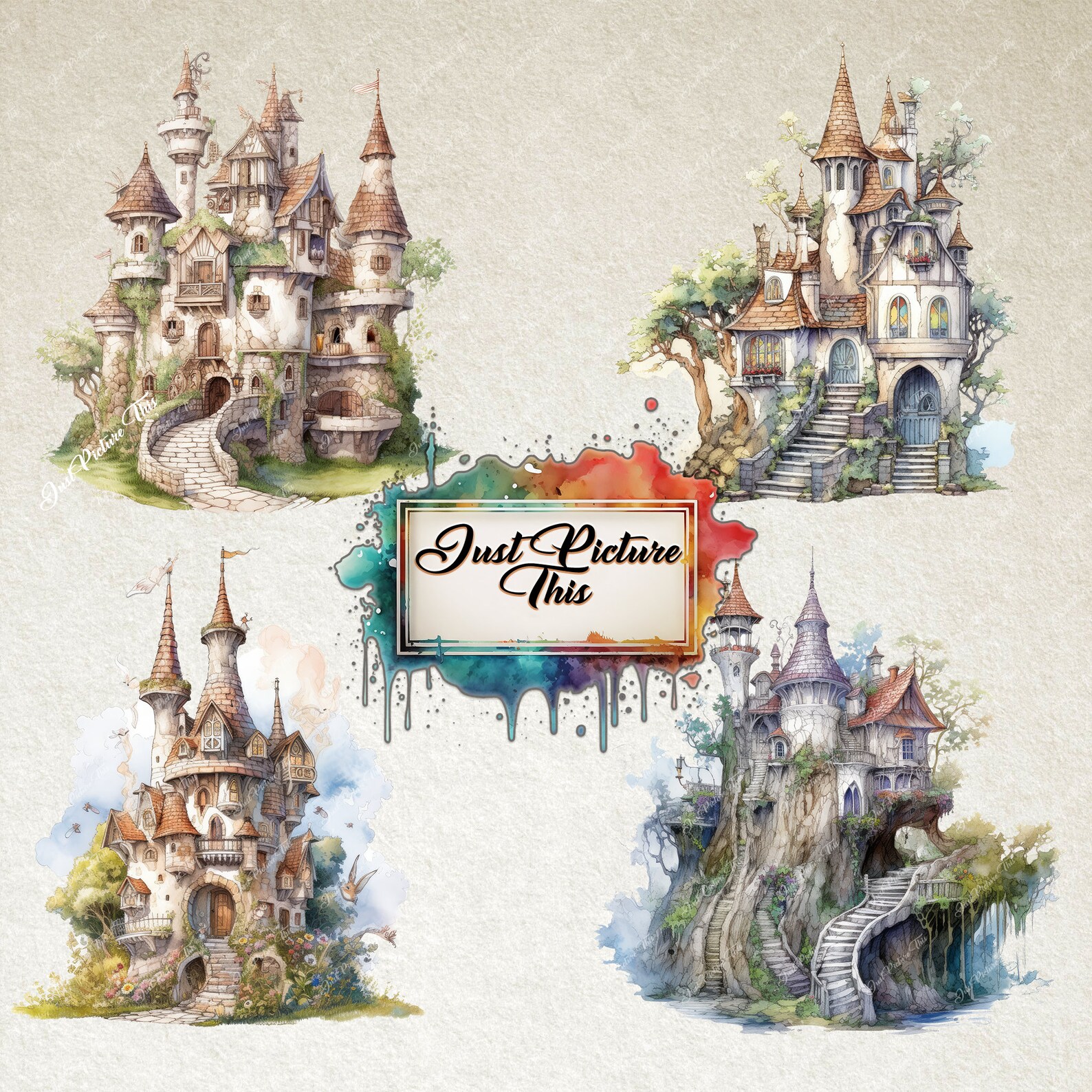 Fairytale Clipart Fairytale Castle Clipart Bundle Fairytale Land ...