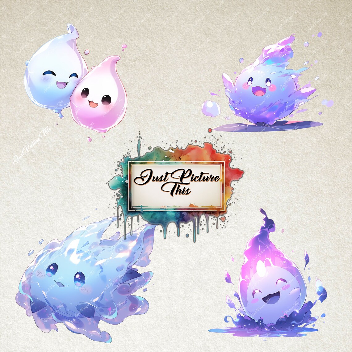 Anime Wisp Clipart: Fantasy Cartoon PNG Graphics (digital Download) - Etsy