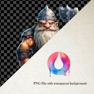 Fantasy Dwarf Clipart: Mining Gnome Illustrations (PNG) - Etsy