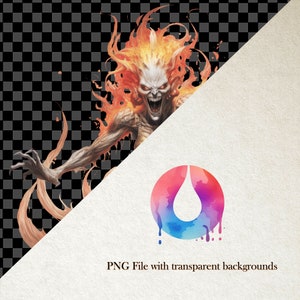 Screaming Banshee Clipart Horror Fantasy Mythical Creatures Halloween ...