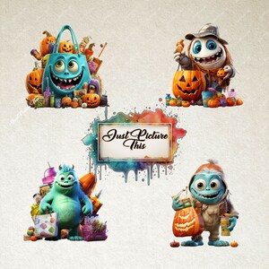 Halloween Clipart Children's Monster Part Graphics Trick or Treat ...