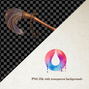 Magic Broom Clipart: Flying Magical Broom Templates - Witches Broom ...