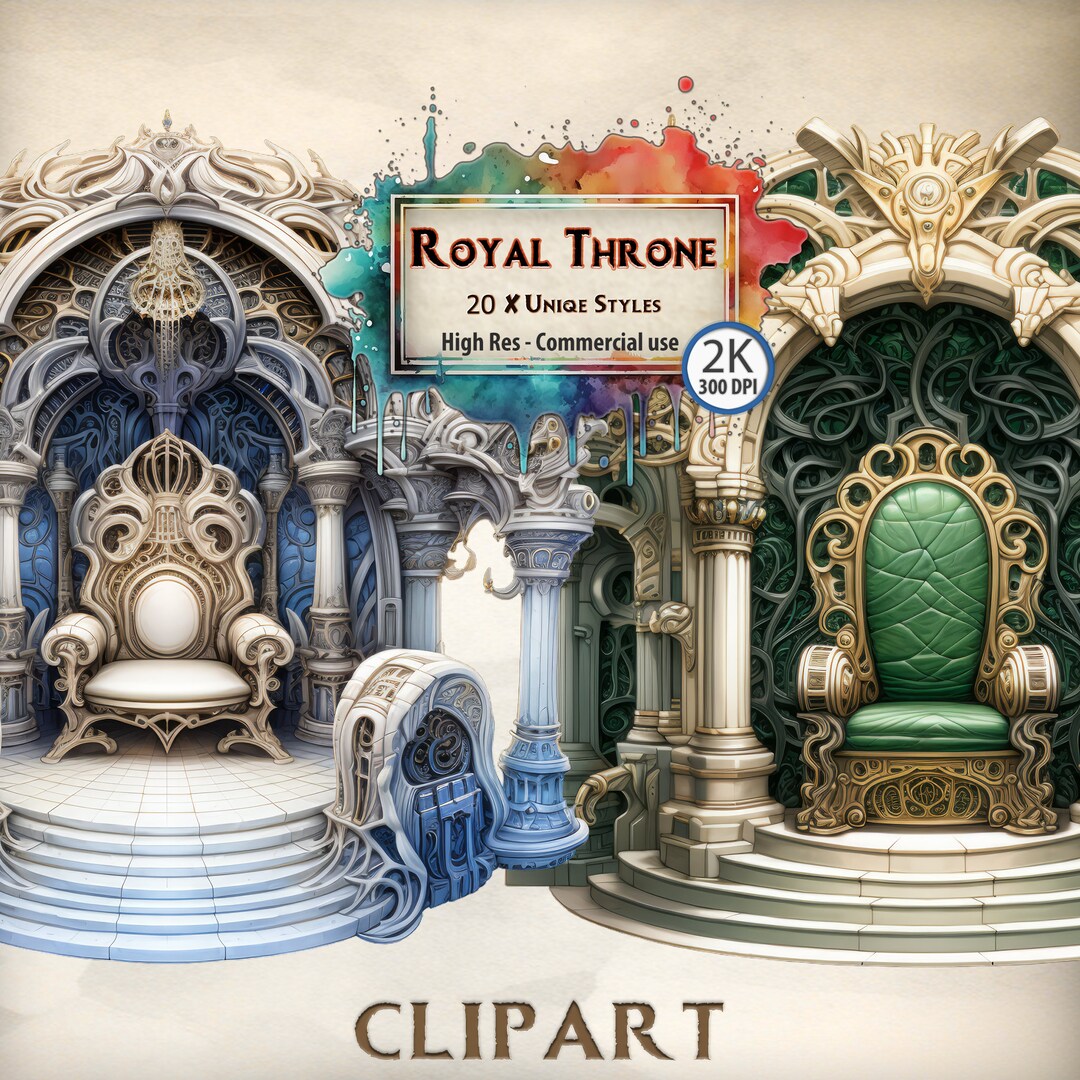 Throne Clipart Royal Chair Graphics King & Queen Chairs Prom and ...