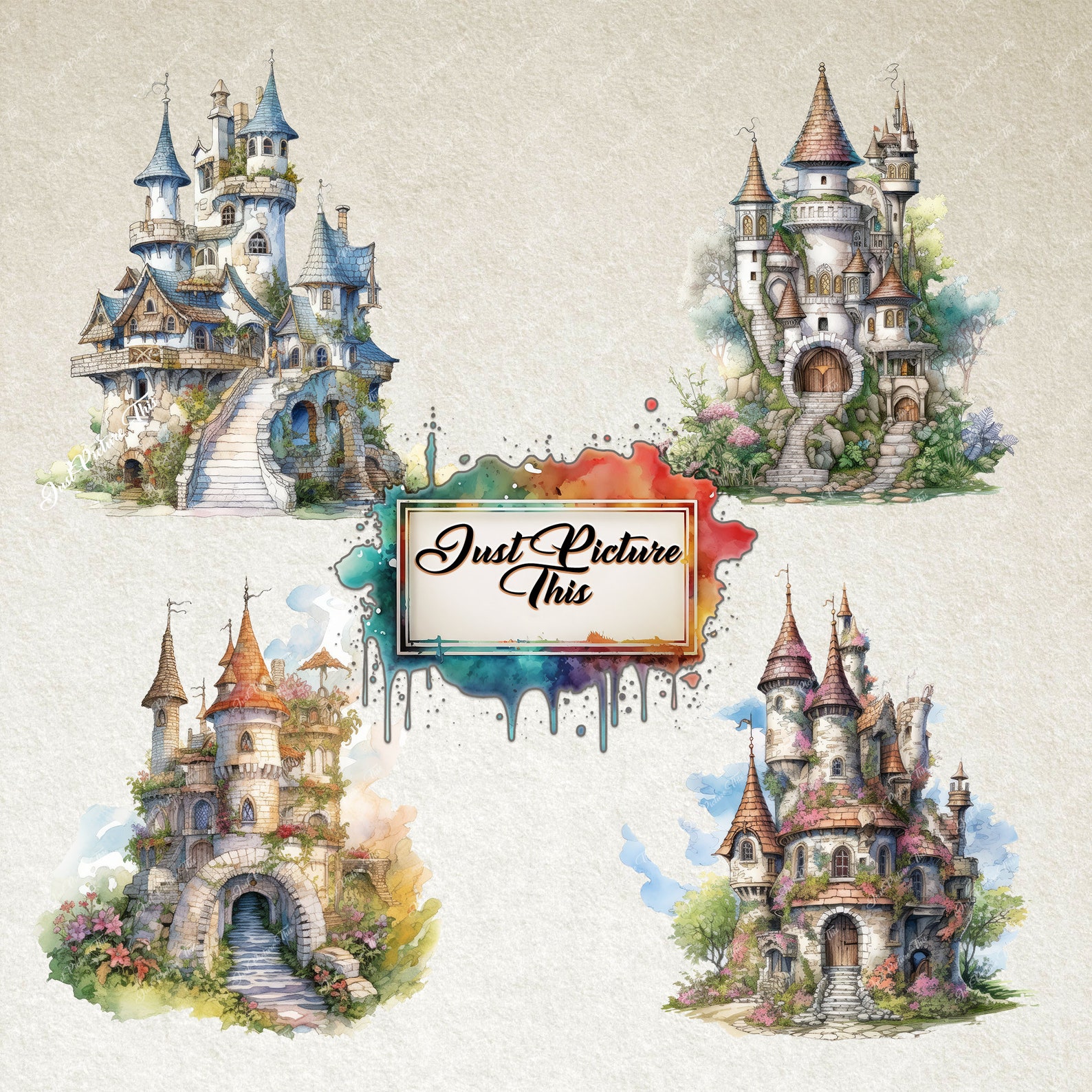 Fairytale Clipart Fairytale Castle Clipart Bundle Fairytale Land ...
