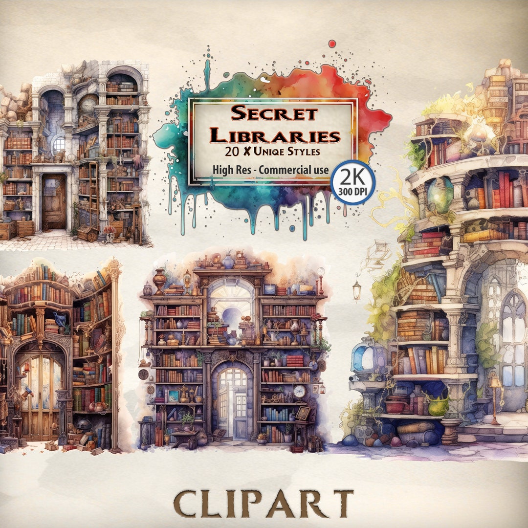 Secret Reading Clipart Library Book Clipart Bundle Reading Room ...