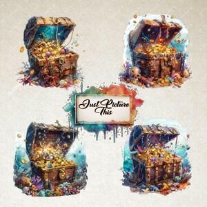 Pirate Treasure Clipart Bundle: Adventurous Pirate and Treasure Chest ...