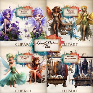 Fairy Clipart Bundle Massive Fairies Pack Evil Fairies Sunflower Pixies ...