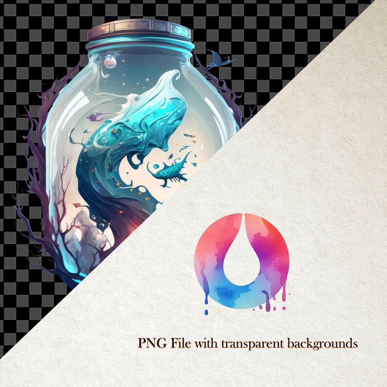 Fantasy Jars Clipart fairy Jars Enchanted magic Potions - Etsy