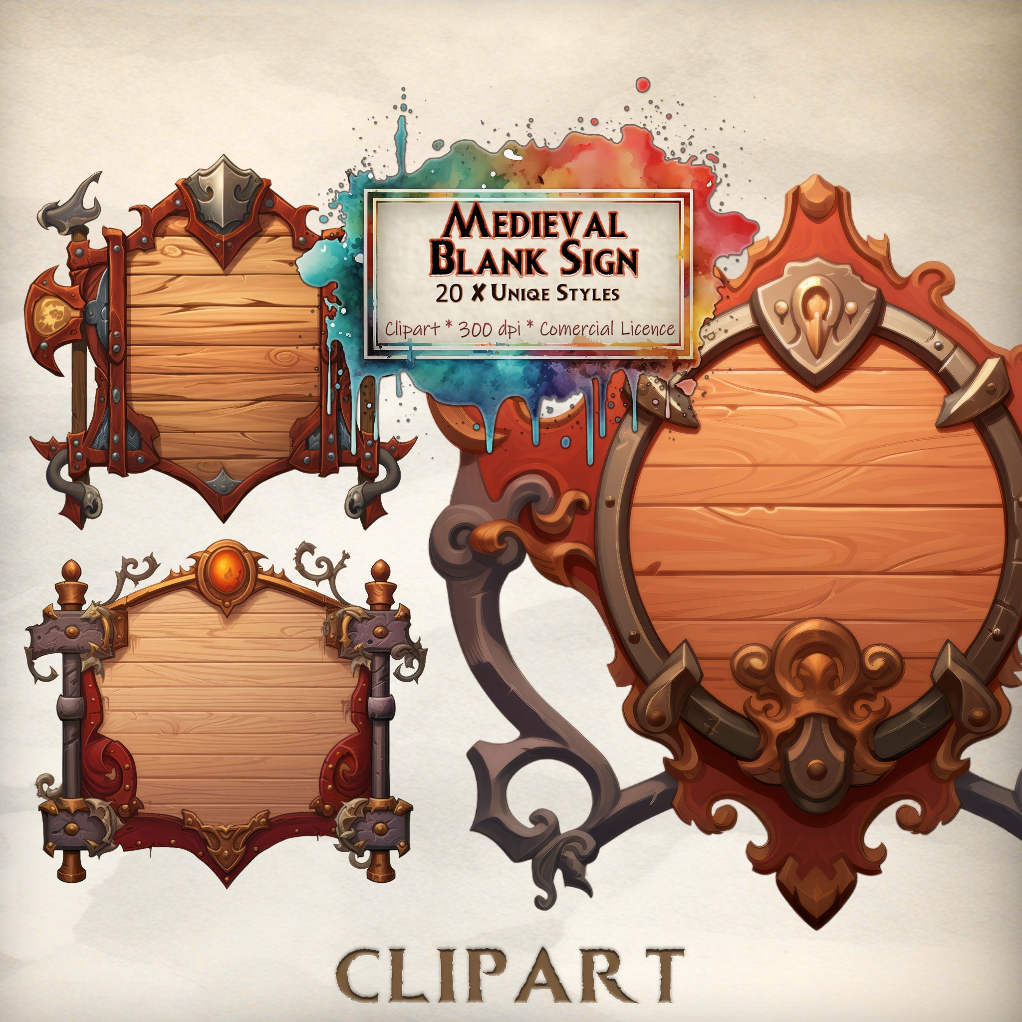 Blank Medieval Signs