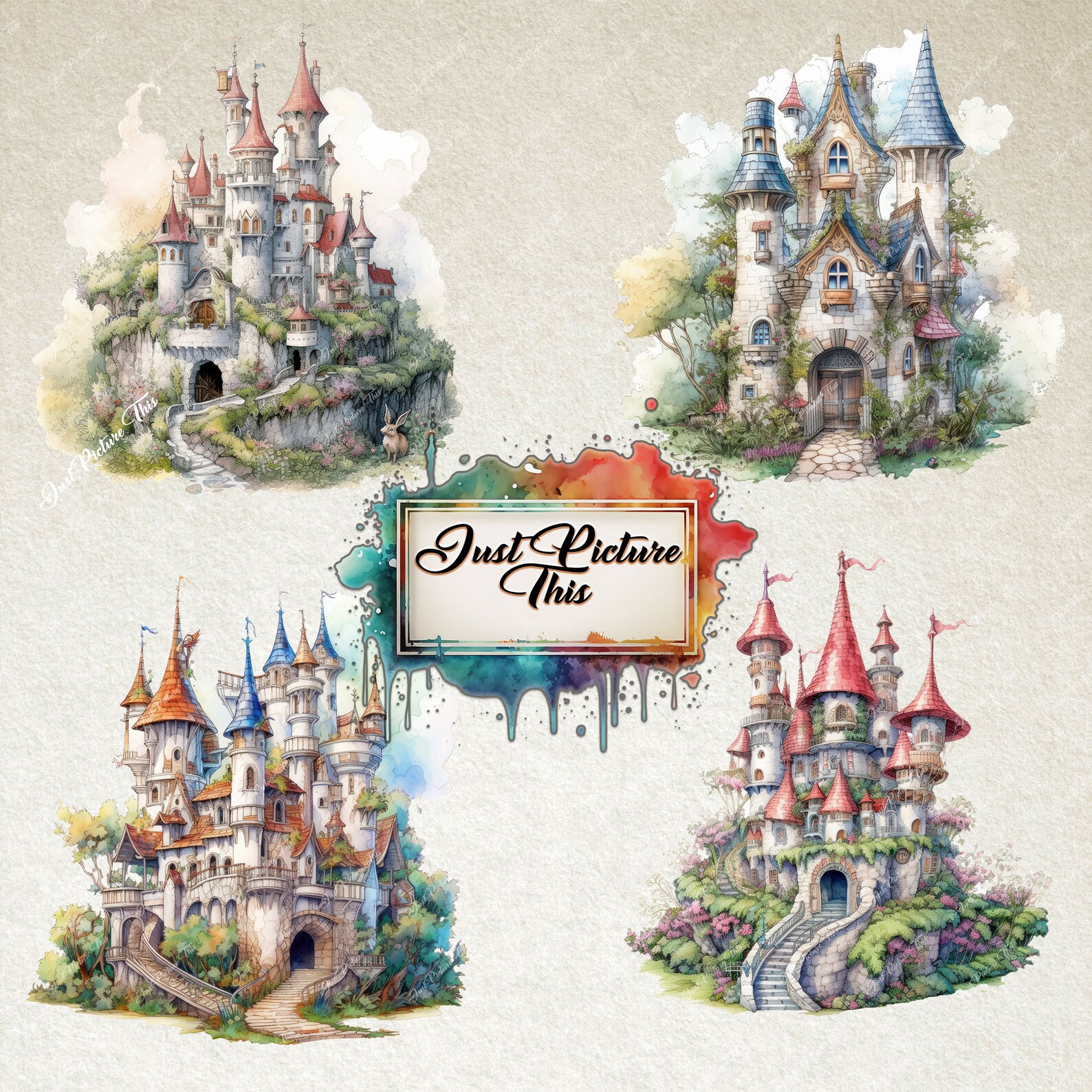 Fairytale Clipart Fairytale Castle Clipart Bundle Fairytale Land ...