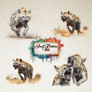 Hyena Clipart Safari Animal Clipart African Wildlife Jungle Safari Zoo ...