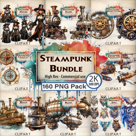 Steampunk Zeppelin Clip Art