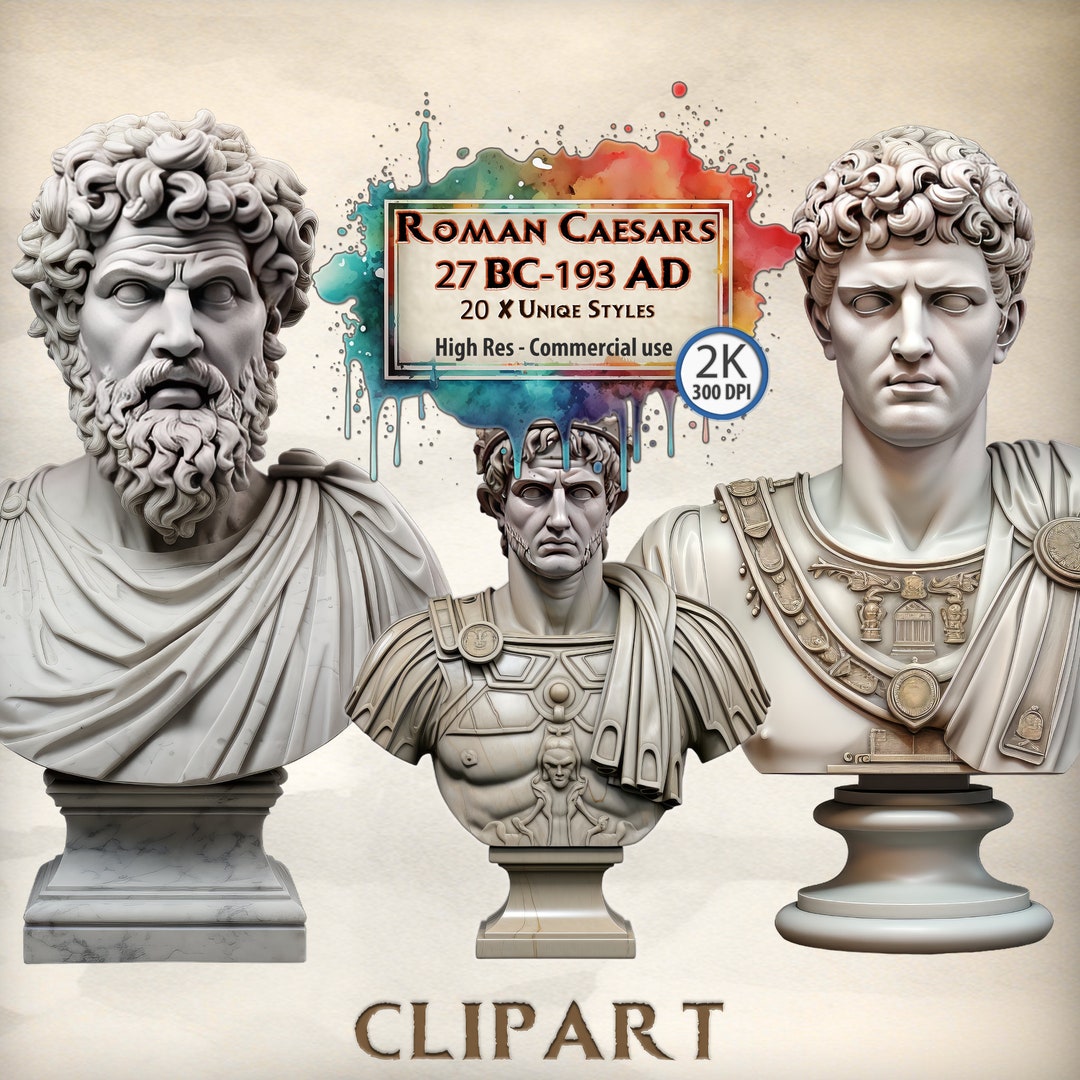 Roman Clipart: Caesar Statues - Roman Emperor 29BC - 193AD Templates ...