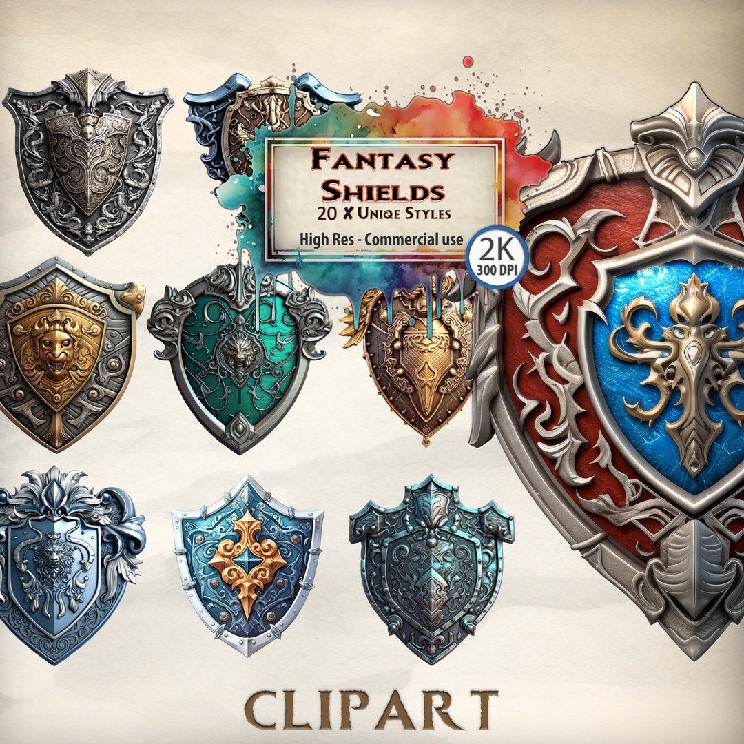 Shield Clipart Fantasy Shield PNG Armour Clipart Shield Images Stylized ...