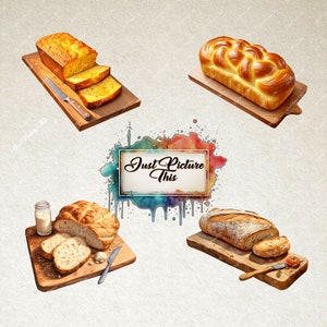 Bread Clipart Cottagecore Food Baking Template Graphics Homemade Cosy ...