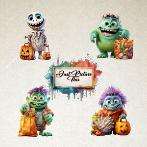 Halloween Clipart Children's Monster Part Graphics Trick or Treat ...