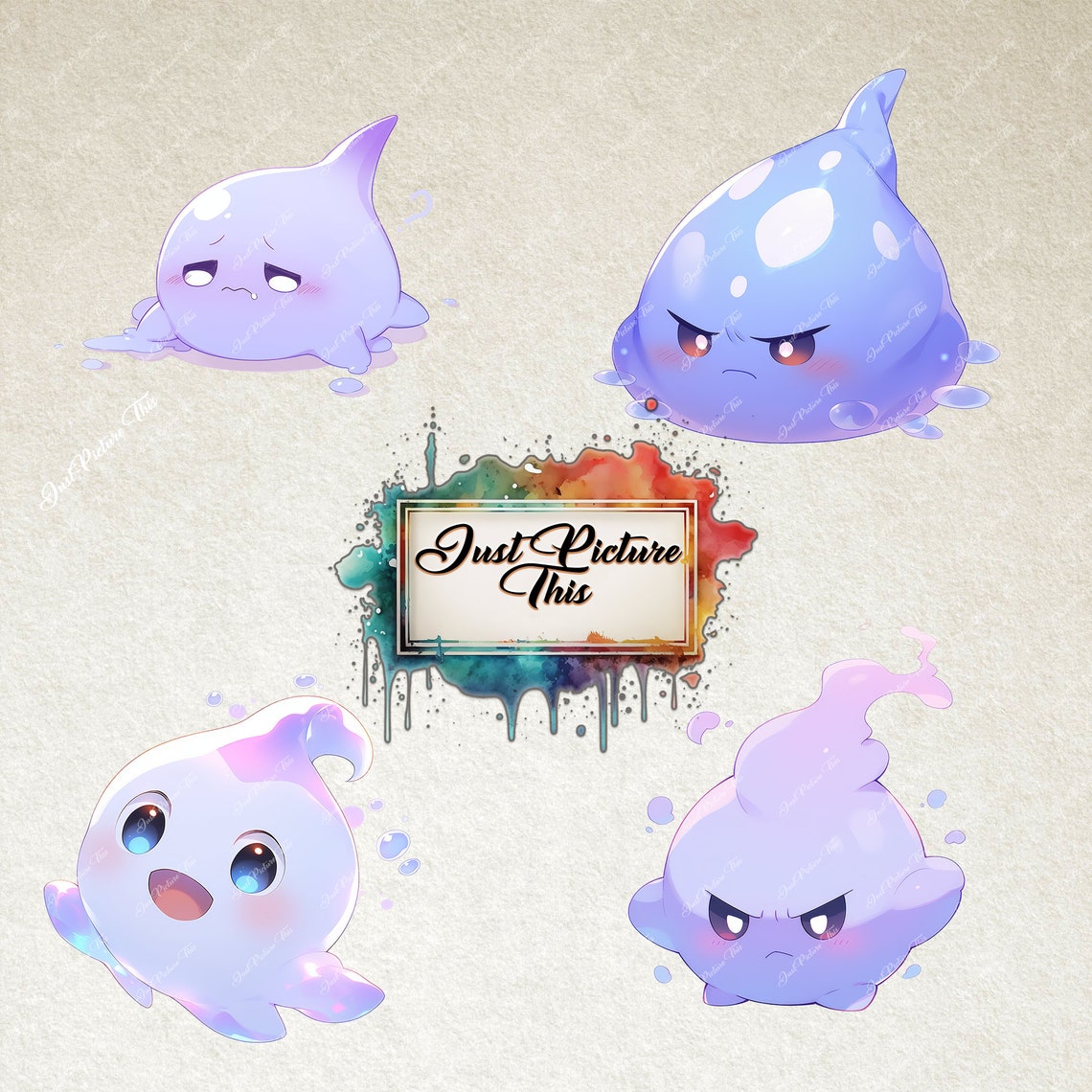 Anime Wisp Clipart: Fantasy Cartoon PNG Graphics (digital Download) - Etsy