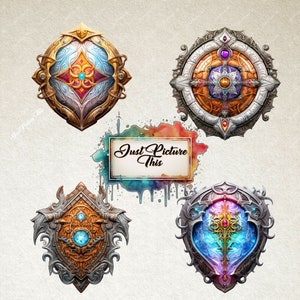Shield Clipart Magical Fantasy Shields Graphics Fairy Tale Warrior ...