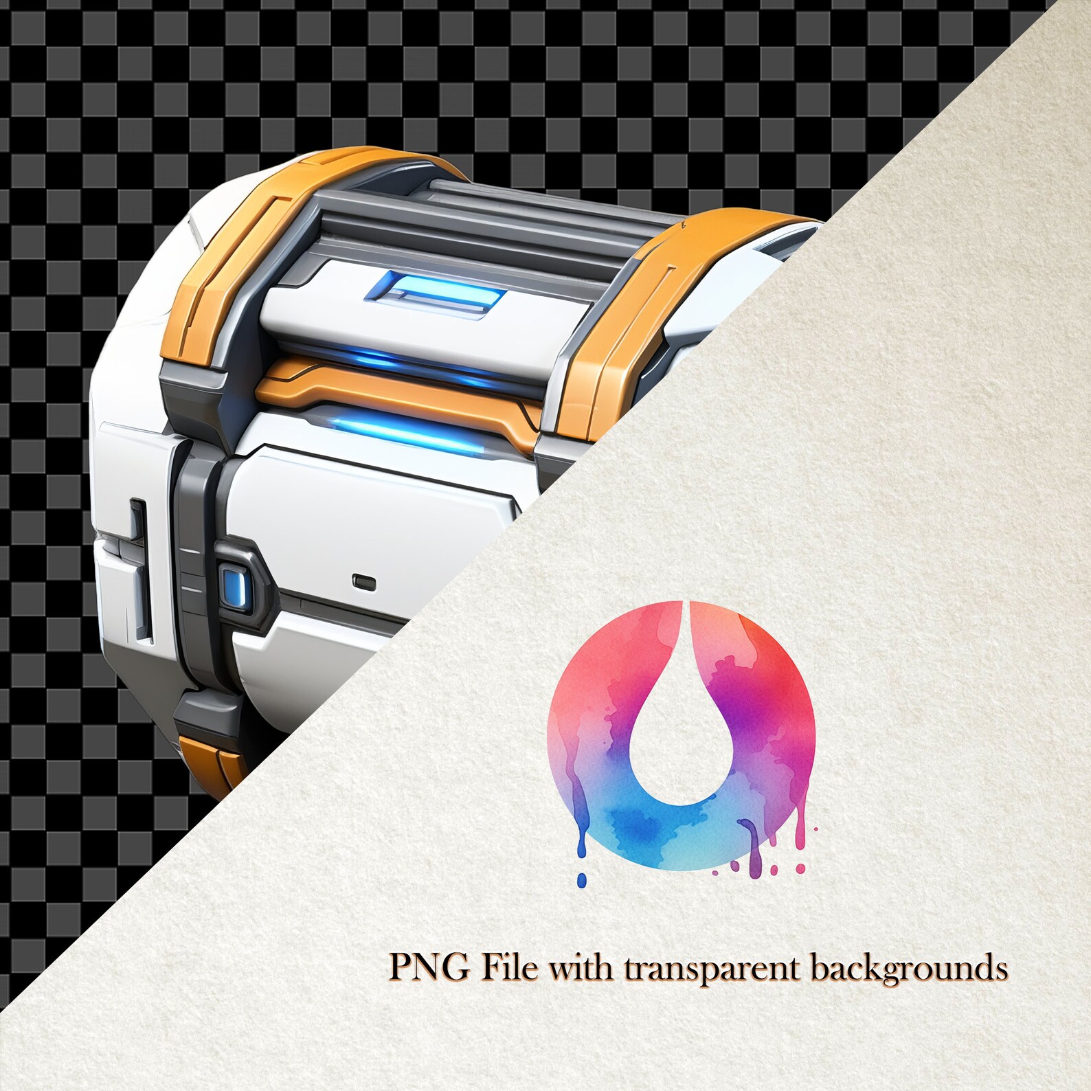 Sci-fi Crates Clipart: Cyberpunk Game Icons, RPG Health Packs (PNG ...