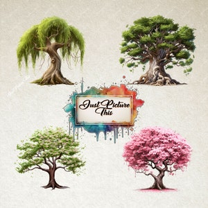 Tree Clipart Fairy Tale Trees Fantasy Tree Graphics Oak Willow Birch ...