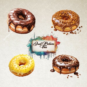 Donut Clipart Chocolate Sweet Bakery Graphics Food Clipart Sweets ...