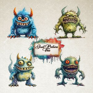 Children's Monsters Clipart Bundle: Fun & Friendly Monster ...
