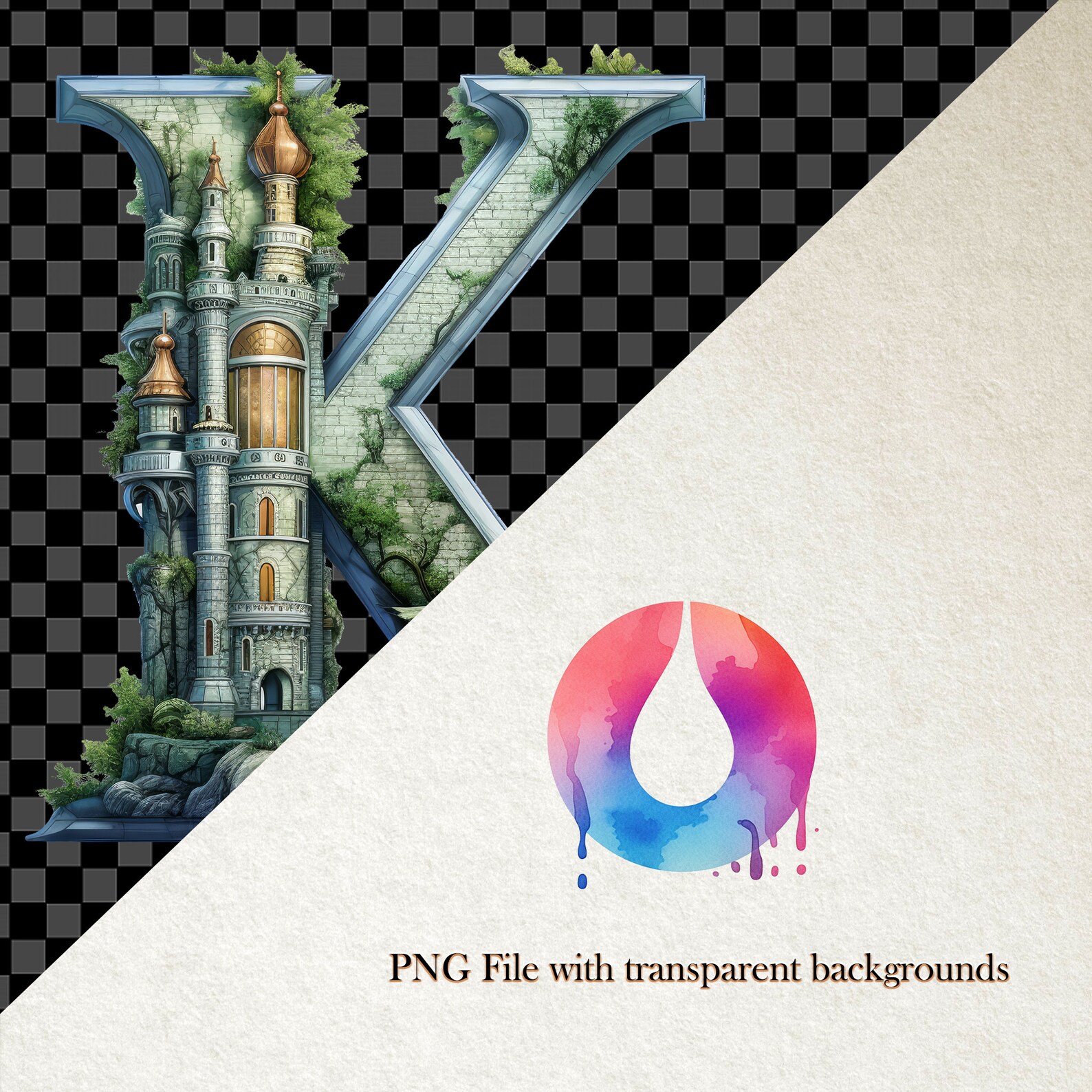 Fairy-tale Letters Clipart Illuminated Alphabet Graphics Fantasy Fonts ...