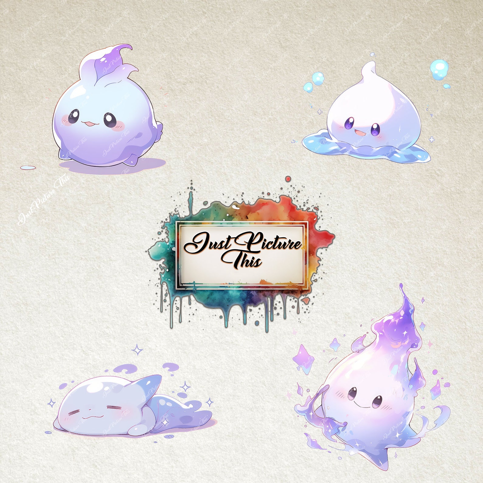 Anime Wisp Clipart: Fantasy Cartoon PNG Graphics (digital Download) - Etsy