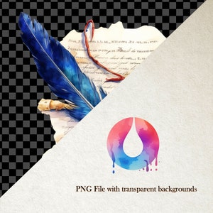 Magic Quill Clipart Fantasy Quill Parchment Quick Writing Pen Artwork ...